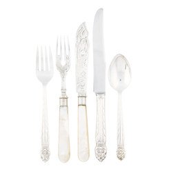 Flatware; Sterling Silver, National Silver Co, Intermezzo Pattern, 148 ...