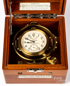 Ship's Clock; Hamilton Watch Co, Chronometer, Model 22 US Marine ...