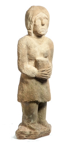 Folk Carving; Reed (Ernest 'Popeye'), Indian Maiden, Standing Figure ...