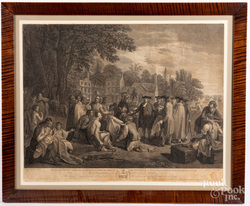 West, Benjamin; Engraving, (after), Penn's Treaty with the Indians, 23 ...
