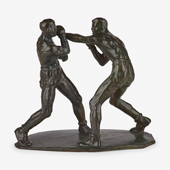 Bronze Sculpture; Brown (Joe), Boxers, Counterpunch I, 1935, 10 inch.