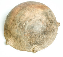 Pottery; Mound Muscogee, Bowl, Circular, Flaring, Handles.