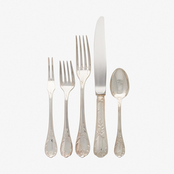 Flatware; Sterling Silver, Christofle, Marly Pattern, in Case, 123 Pieces.