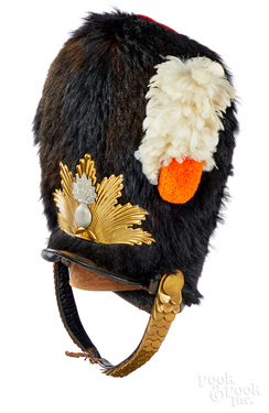 Helmet; French, Imperial Old Guard Grenadier, Bearskin, Flaming Bomb ...