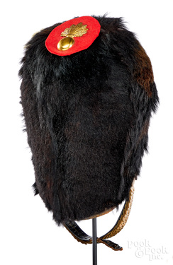 Helmet; French, Imperial Old Guard Grenadier, Bearskin, Flaming Bomb ...