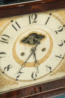 Shelf Clock; Terry (Eli), Column & Splat, Double Decker, Mahogany ...