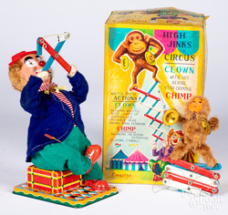 Battery Operated Toy; Cragstan, High Jinks at the Circus, Clown & Chimp ...