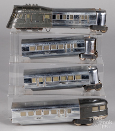 Train Set; Lionel, Pre-War, O-Gauge, Flying Yankee, Locomotive No 616 ...