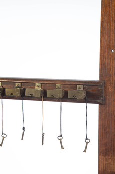 Billiards; Cue Rack, Brunswick Balke Collender, Oak, Wall Mount ...